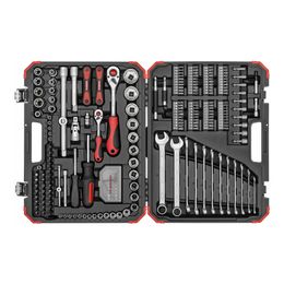 Gedore RED Steckschlüsselsatz, Set 232tlg, 1/2 1/4 Zoll Antrieb, Adapter Werkzeug, Knarre Nüsse Bithalter Bits, R46003232 (3300185)