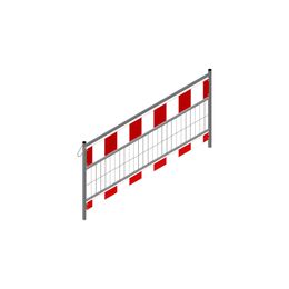 Schake Schrankenzaun nach TL, L&auml;nge: 2,00 m, Folie Typ 2, rot / wei&szlig; (333202)