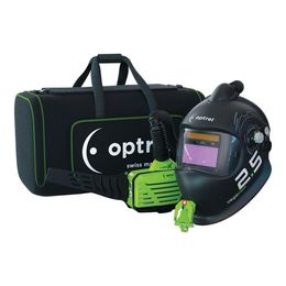 optrel Vegaview 2.5 Schweißerschutzhelm mit Gebläseatemschutz und LCD-Anzeige (90x110 mm Sichtfeld) für Schweißarbeiten, 4580050 (4580.050)