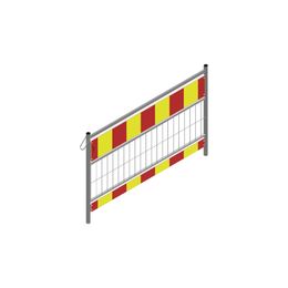 Schake Schrankenzaun nach TL, L&auml;nge: 1,60 m, Folie Typ 2, rot / gelb (333162SK)