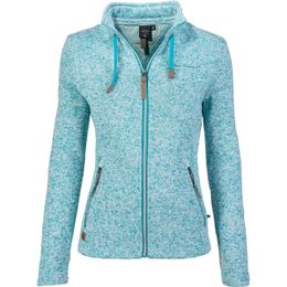 DEPROC Active Strickfleecejacke »LUVERNE WOMEN« Kontrastreissverschluss hellblau 36/38 (M) 36/38 (M) Modische Strickfleecejacke mit Stehkragen