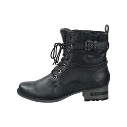 Mustang Shoes Schnürstiefelette »Stiefelette Lederimitat« Navy 37 37 Verschluss: Schnürung