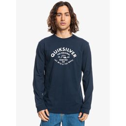 Quiksilver Langarmshirt »Script Talk« Navy Blazer XS XS Stoff: Leichter Baumwolljersey