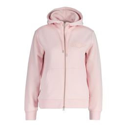 Gant Kapuzensweatjacke »REG TONAL SHIELD ZIP HOODIE« Markenstickerei, Kapuze, Rippbündchen SALMON XXL XXL Sweatjacke von Gant