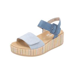 Remonte Riemchensandale »Sandalen Leder« Blau 42 42 Verschluss: Klettverschluss