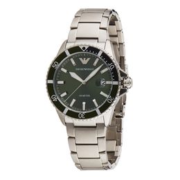 Emporio Armani Uhr Herren Größe One Size dunkelgrün / silber