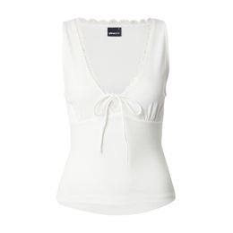Gina Tricot Top Damen Gr&ouml;&szlig;e M wei&szlig;