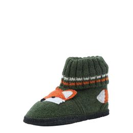 Beck Hausschuh 'Fuchs' Jungen Größe 30 khaki / orange / schwarz / weiß