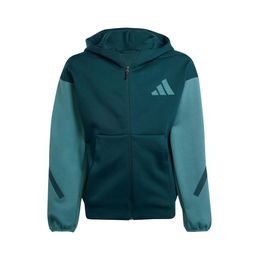 adidas Sportswear Athletic Zip-Up Hoodie 'Z.N.E.' boy Green size 152