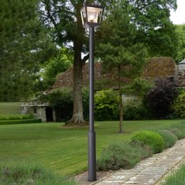 LUCANDE Außenleuchte Dunia, anthrazit, Metall, Höhe 220 cm