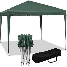 WOLTU Pavillon Pop-Up wasserdichter Faltpavillon Sonnenschutz Event Pavillon Gartenpavillon auf Terrasse Camping Festival Pagodenzelt aus Oxford Metallrahmen 3 x 3 m Grün
