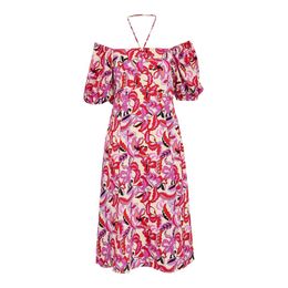 Desires Kleid 'Delilah' Damen Größe 38 eosin / rot / schwarz / weiß Winterkleid