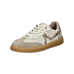 Sneaker Mustang Shoes "Mustang Shoes Sneaker Lederimitat", Damen, Gr. 37, beige, Lederimitat, Schuhe Sneaker