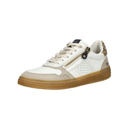 Sneaker Mustang Shoes "Mustang Shoes Sneaker Lederimitat", Damen, Gr. 39, grau (ice), Lederimitat, Schuhe Sneaker