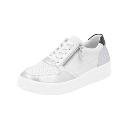 Sneaker Remonte "Remonte Sneaker Leder", Damen, Gr. 41, wei&szlig;, Leder, Schuhe Sneaker