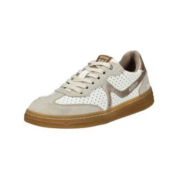 Sneaker Mustang Shoes "Mustang Shoes Sneaker Lederimitat", Damen, Gr. 39, wei&szlig; (ivory), Lederimitat, Schuhe Sneaker