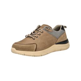 Schn&uuml;rschuh Josef Seibel "Josef Seibel Halbschuhe Leder/Textil", Herren, Gr. 41, beige (sand), Leder, Textil, Schuhe Schn&uuml;rschuh
