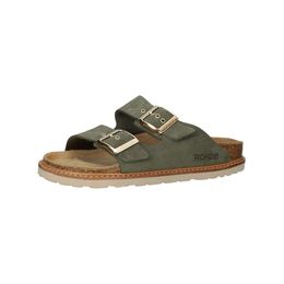 Hausschuh Rohde "Rohde Hausschuhe Veloursleder", Damen, Gr. 37, gr&uuml;n (olive), Veloursleder, Schuhe Hausschuh