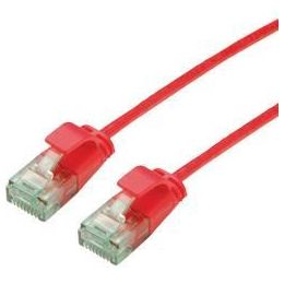 ROLINE RM UTP DataCenter Patchkabel Cat.6A (Class EA), slim, rot, 3 m