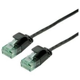 ROLINE RM UTP DataCenter Patchkabel Cat.6A (Class EA), slim, schwarz, 2 m