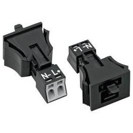 WAGO 890-712 Netz-Steckverbinder WINSTA MINI Stecker, gerade Gesamtpolzahl: 2 16 A Schwarz 1 St.