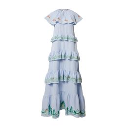 Helmstedt Kleid 'ALGUE' Damen Größe 40 beige / hellblau / grün / rot Winterkleid