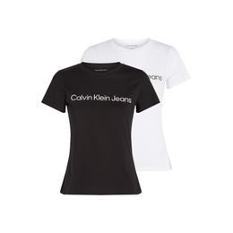 Calvin Klein Jeans T-Shirt Damen Gr&ouml;&szlig;e S schwarz / wei&szlig;