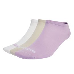 adidas Performance Sportsocken 'Thin Linear Low-Cut 3 Pairs' Herren Gr&ouml;&szlig;e 40/42 beige / lavendel / wei&szlig;