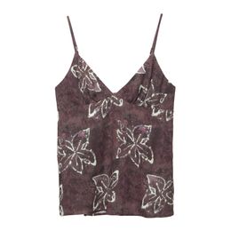 Pull&Bear Pull&bear Top Damen Gr&ouml;&szlig;e XL aubergine / pink / wei&szlig;