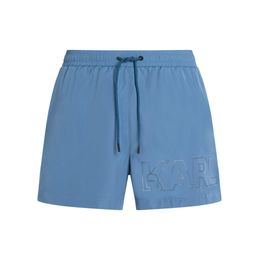 K by KARL LAGERFELD Karl Lagerfeld Badeshorts Herren Gr&ouml;&szlig;e M blau / silbergrau