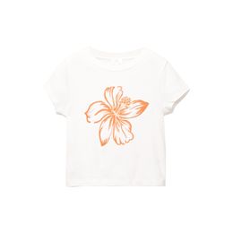 Pull&Bear Pull&bear T-Shirt Damen Gr&ouml;&szlig;e XL orange / wei&szlig;