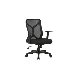 ByLiving B&uuml;rostuhl BONE, Bezug in schwarz, Gestell schwarz, Wippmechanik