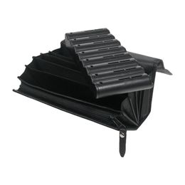 HMF Kellner Geldb&ouml;rse aus Leder mit verstellbarem G&uuml;rtel, Kellnertasche mit Euro-Geldwechsler und Rei&szlig;verschlussfach, 20,5 x 10 x 6,5 cm, Schwarz