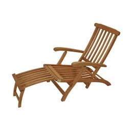 DEGAMO Deckchair MAINE klappbar, Eukalyptus ge&ouml;lt,
