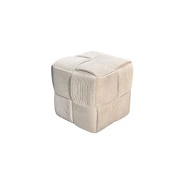 ByLiving Pouf URBAN, Cordbezug beige, Vollpolster, B 40, H 40, T 40 cm