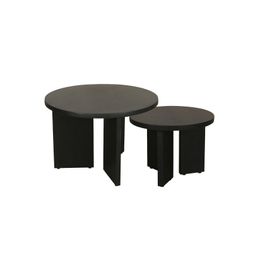 ByLiving Zweisatztisch ROUND, Breite 40+60 cm, schwarz