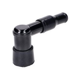 Z&uuml;ndkerzenstecker 90&deg; lang, schwarz