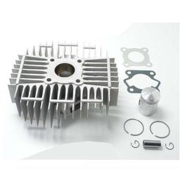 Zylinderkit Satz Aluminium 50ccm 40mm Bohrung 32mm Kr&uuml;mmeranschluss 48mm Lochabstand 55mm Stehbolzenabstand f&uuml;r Kreidler Florett RS, Mustang
