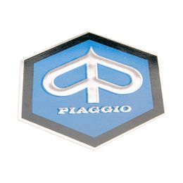 Cif Emblem Piaggio zum Kleben 6-eckig 42mm glatt für Kaskade für Piaggio Ape, Vespa Gl, Rally