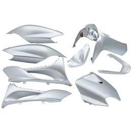 Verkleidungskit EDGE 9-teilig silber metallic f&uuml;r MBK Mach G, Yamaha Jog R, Jog RR 50ccm 2T