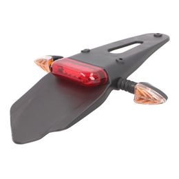 Kennzeichentr&auml;ger mit R&uuml;cklicht LED rot und Blinker f&uuml;r Supermotard, Enduro