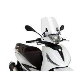Windschild Puig Trafic transparent / klar f&uuml;r Piaggio Beverly 300ie / 400ie 2022-