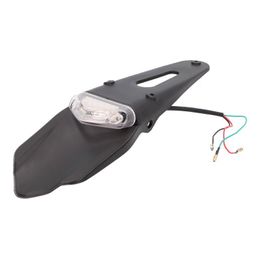 Kennzeichentr&auml;ger mit R&uuml;cklicht LED wei&szlig; f&uuml;r Supermotard, Enduro