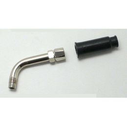 Umlenkrohr Metall 40 Grad mit Gummikappe f&uuml;r Del Orto, Modell Vergaser