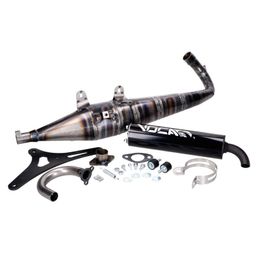Auspuff VOCA Corse schwarz für Aprilia, Gilera, Italjet, Piaggio 125, 150 2T