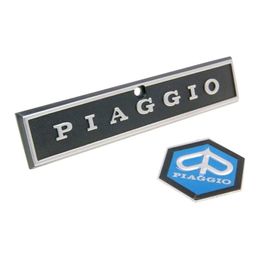 Cif Emblem und Schriftzug Piaggio f&uuml;r Kaskade f&uuml;r Vespa PX, PE 80, 125, 200