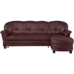 Ecksofa Home Affaire "Camelita, Landhaus Sofa, 2 Varianten: Recamiere- oder Ottomane, L-Form", braun (mokka), B:231cm H:86cm T:81cm, MELROSE/Struktur (100% Polyester);Microfaser PRIMABELLE (100% Polyester);MELROSE (100% Polyester), Sofas, Ecksofa, wahlweise mit Bettfunktion