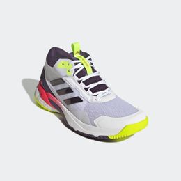 Handballschuh adidas Performance "CRAZYFLIGHT 6 MID INDOOR", Gr. 41, weiß (cloud weiß, aurora metallic, semi lucid rot), Synthetik, Textil, Schuhe, besonders geeignet für Handball und Volleyball