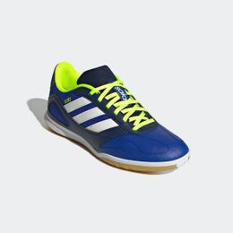 Fußballschuh adidas Performance "SUPER SALA COMPETITION 3 HALLENSCHUHE", Gr. 41, bunt (lucid blau, cloud weiß, lucid lemon), Synthetik, Textil, Schuhe, geeignet als Hallenschuhe