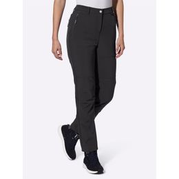 Heine Damen Softshellhose, Schwarz, Gr. 50, Gerade Hosen, Material: Polyester